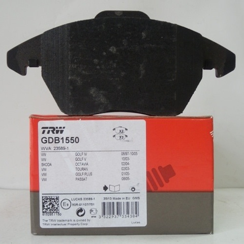 GDB1550 Комплект тормозных колодок, дисковый тормоз для SEAT, AUDI, VW ...