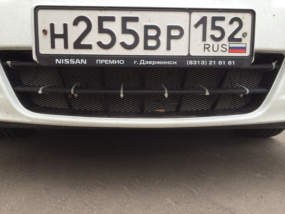 Защита радиатора — Nissan Almera V (G11/15), 1,6 л, 2014 года | тюнинг ...