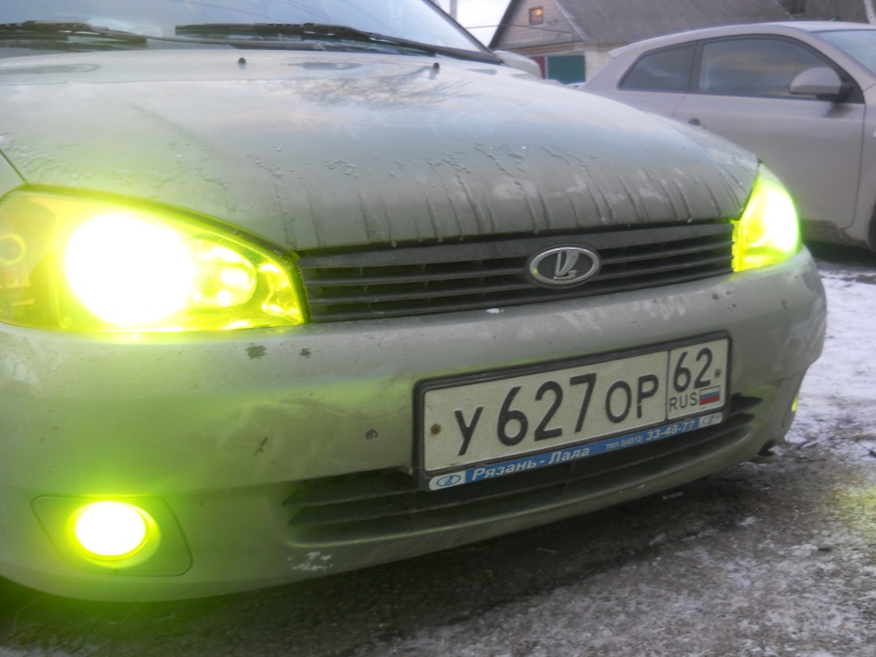 Зеленые Фары) — Lada Калина Универсал (1G), 1,6 л, 2010 года | тюнинг ...