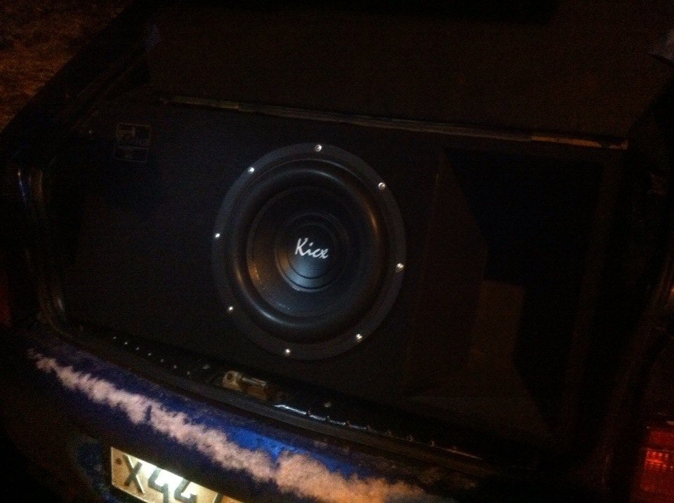 Новый короб под мой саб Kicx PRO 302 короб "Back loaded horn" — Lada 112 Coupe, 1,6 л, 2007 года ...