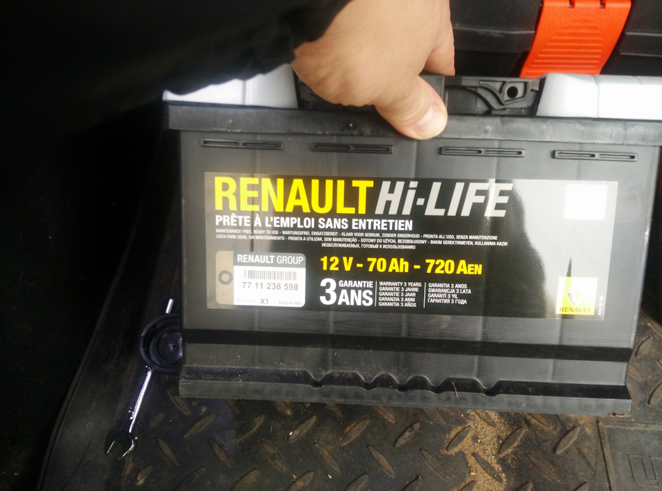 7711238598 Аккумулятор 70Ah 720A Рено Kangoo 2, Laguna 3, Logan, Megane ...