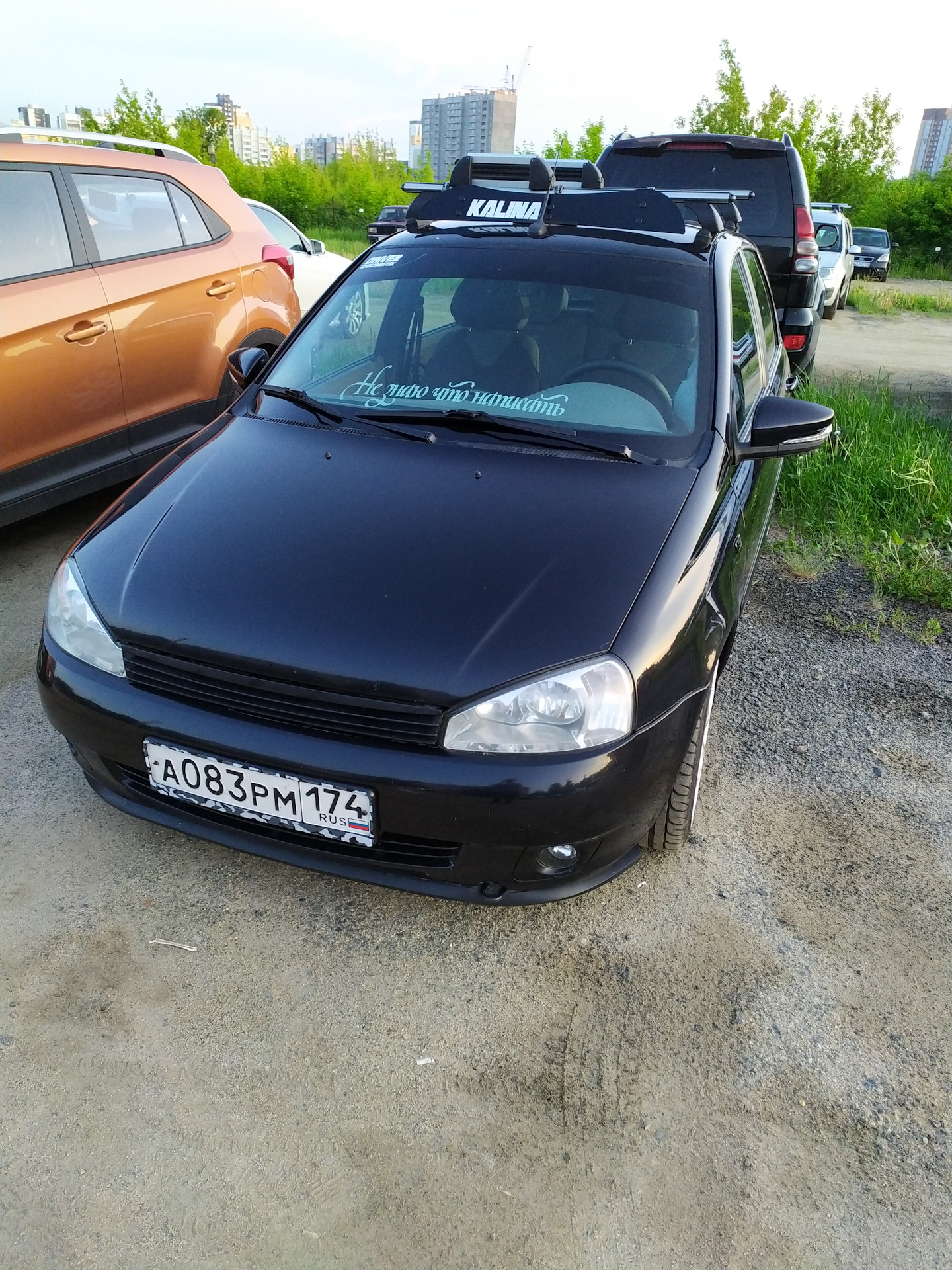 Решетки радиатора в цвет авто — Lada Калина Хэтчбек (1G), 1,6 л, 2012 ...
