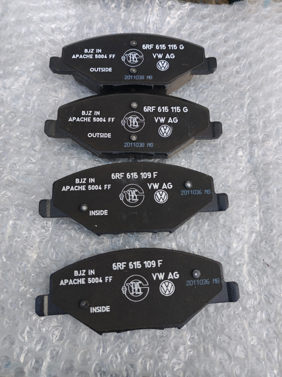 147. Тормозные колодки 6RU698151B — Volkswagen Polo Sedan, 1,6 л, 2014 ...