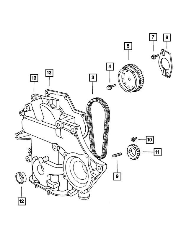 4792317AB САЛЬНИК КОЛЕНВАЛА ПЕРЕДНИЙ CHRYSLER [CHRYSLER 300C] 2005-2009 ...