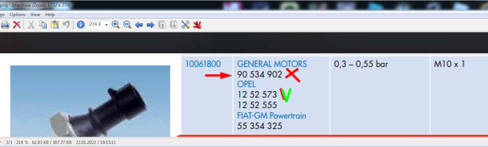 1252555 Датчик давления масла / Chevrolet, 1.0-1.8 Opel | Запчасти на ...