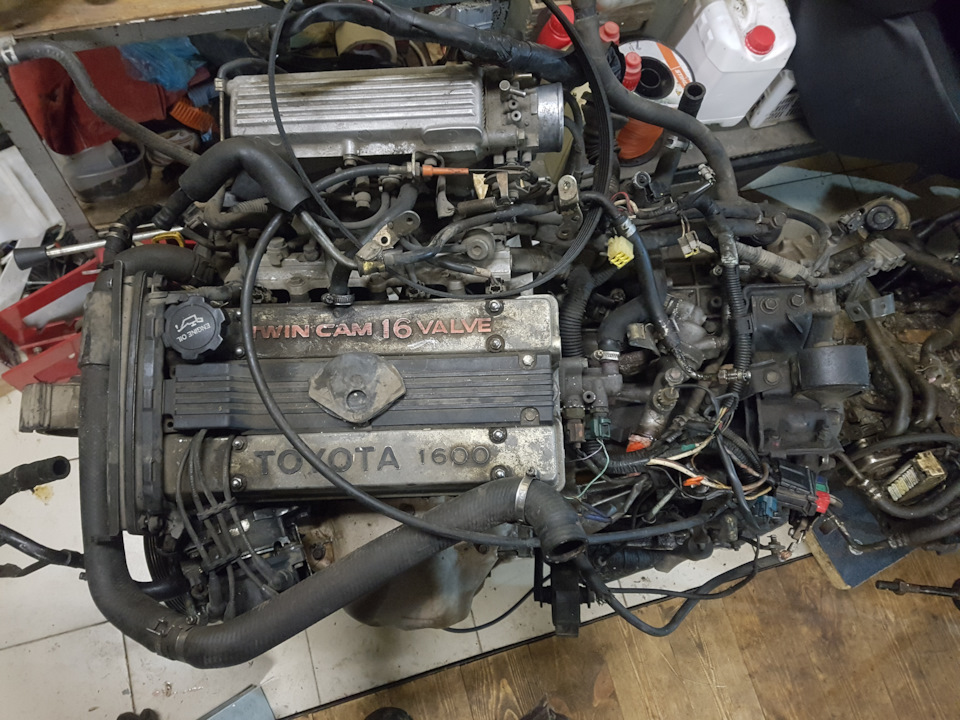 Ну что ж… Вот и мотор ) — Toyota Sprinter Trueno (91), 1,5 л, 1988 года ...