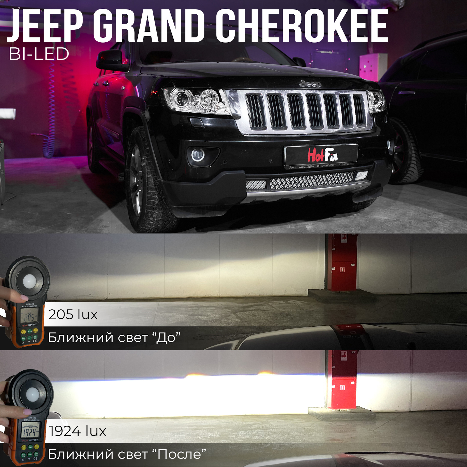 Jeep Grand Cherokee — Светодиодные би-модули — HotFix на DRIVE2