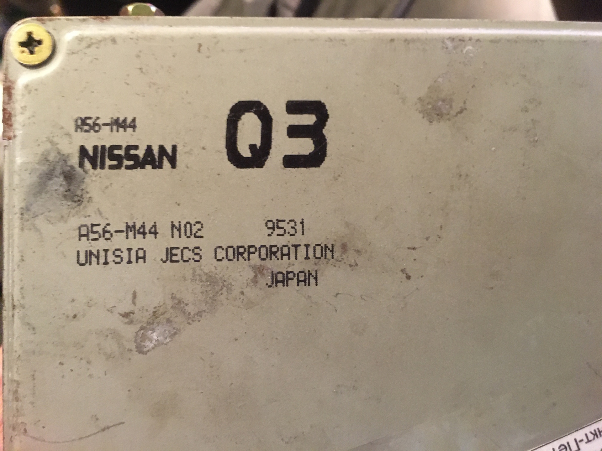 Nissan Gloria/Cedric HY34, engine VQ30DET — ECU Hitachi Unisia A56-M43, A56-M44; 23710-AG900 ...