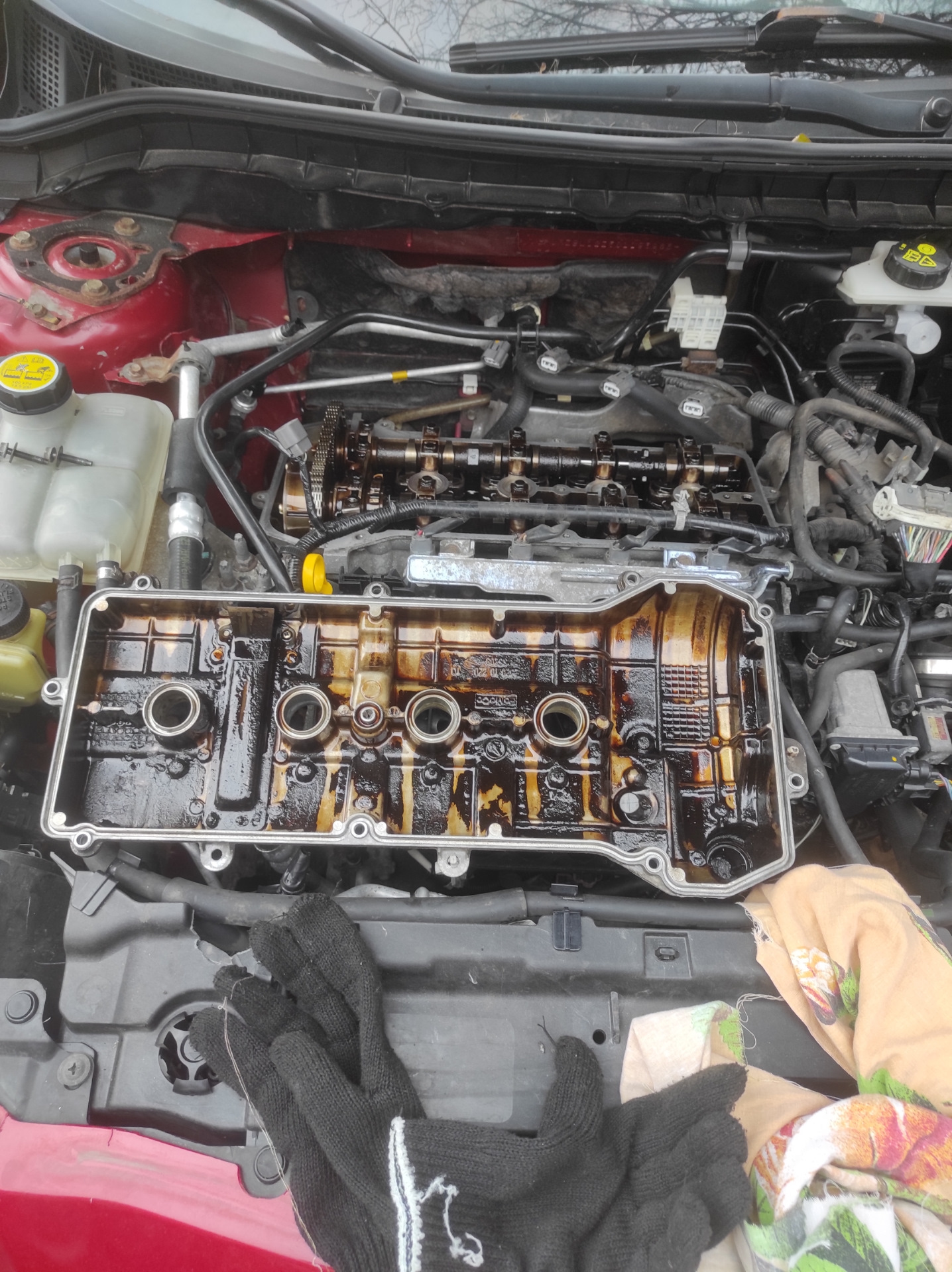 Замена прокладки крышки ГБЦ — Mazda 3 (2G) BL, 1,6 л, 2011 года ...