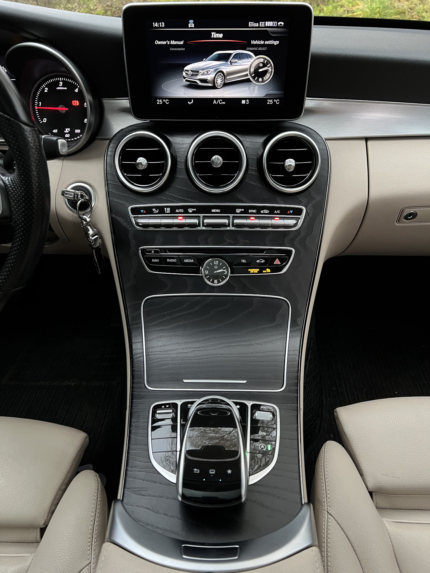 Опция 246 — Аналоговые часы — Mercedes-Benz C-Class Estate (S205), 2,1 ...