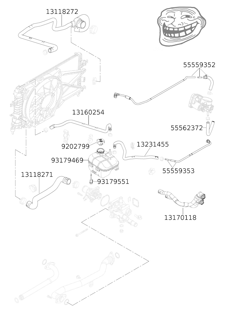 Немного обновил патрубки системы охлаждения (все) и другую мелочевку ...