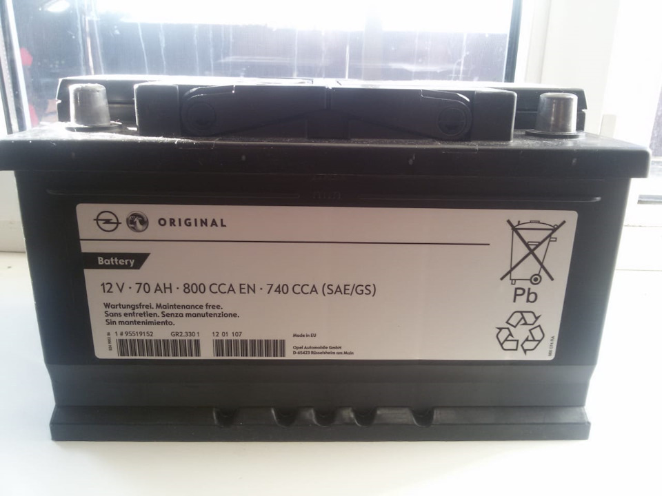 95519152 Стартерная аккумуляторная батарея GM | Запчасти на DRIVE2