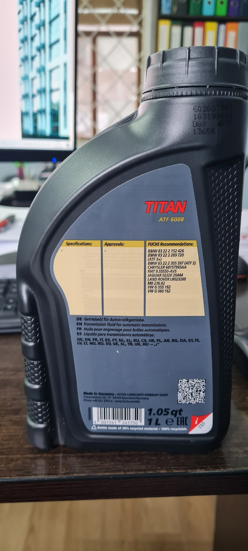 FUCHS TITAN ATF 6008 — как альтернатива ZF8 LifeguardFluid — BMW 5 ...