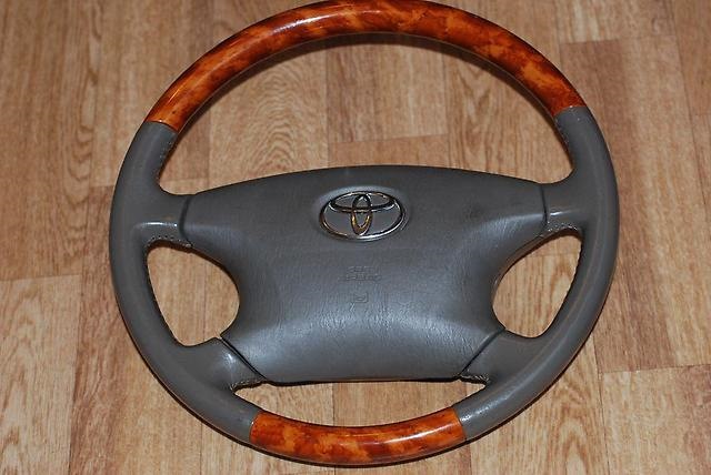 Руль с деревянными вставками — Toyota Mark II (110), 2,5 л, 2003 года ...