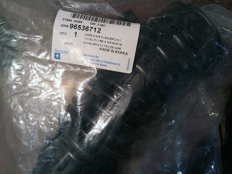 96536712 Патрубок воздушного фильтра CHEVROLET AVEO GM | Запчасти на DRIVE2