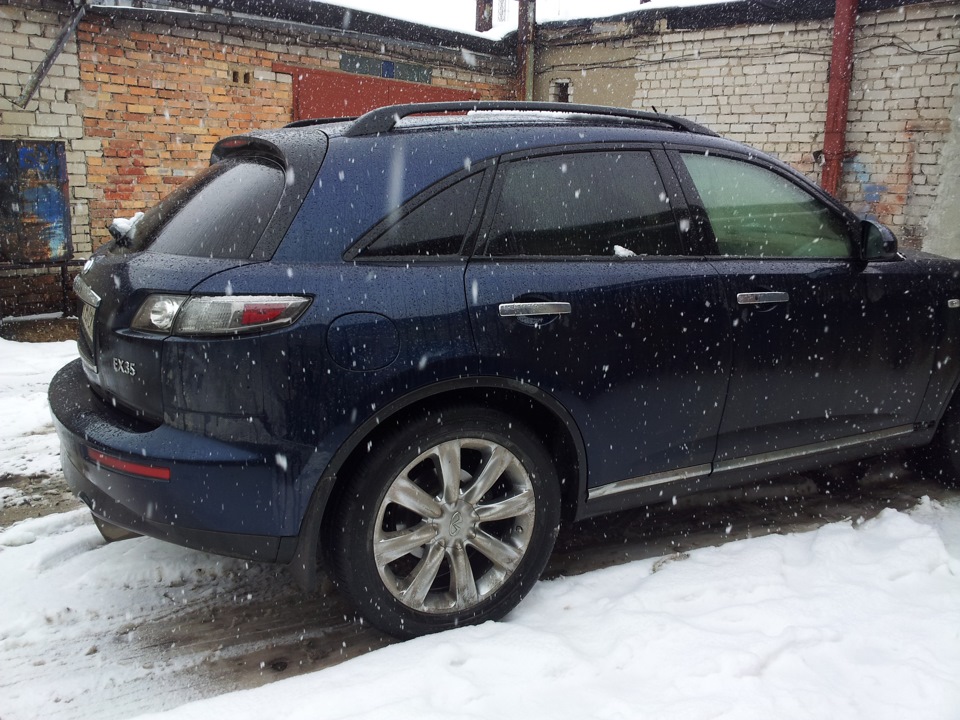Тонировка задней полусферы в 2 слоя. — Infiniti FX (1G), 3,5 л, 2007 ...