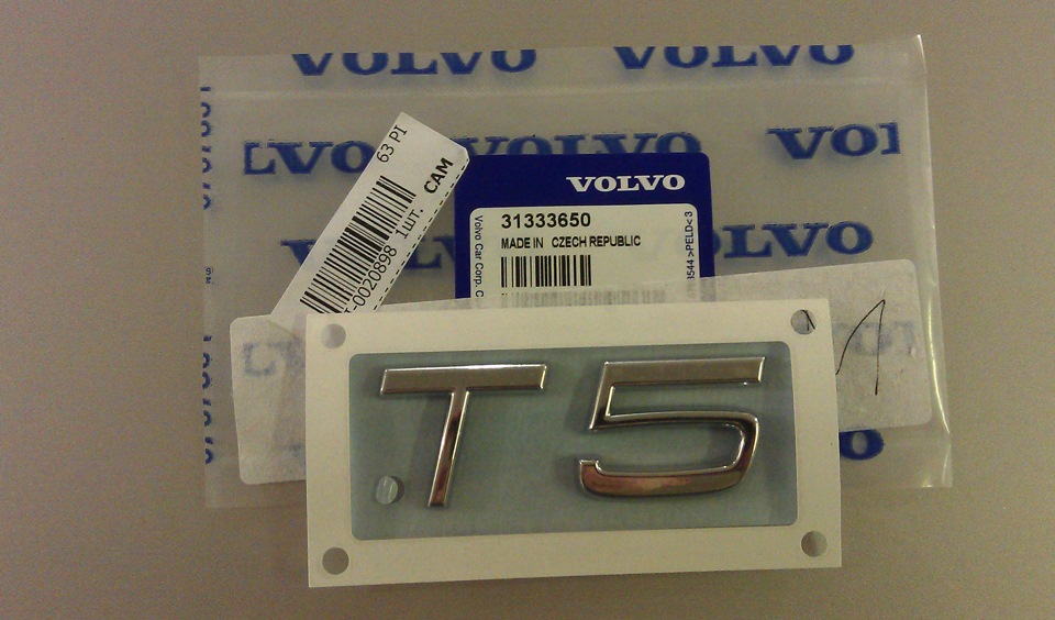 31333650 Эмблема T5 Volvo | Запчасти на DRIVE2