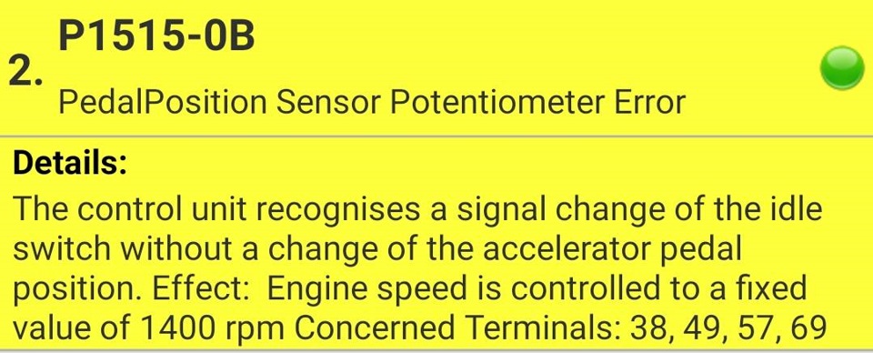 Датчик положения педали акселератора BOSCH 0281002297 — Opel Omega B, 2 ...