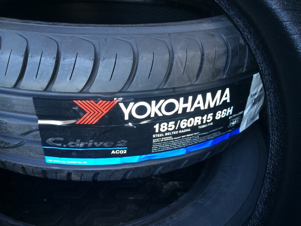 Шины летние Yokohama C Drive 2 — Volkswagen Polo Sedan, 1,6 л, 2015 ...