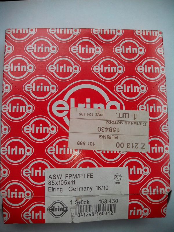 158430 Уплотняющее кольцо, коленчатый вал ELRING | Запчасти на DRIVE2