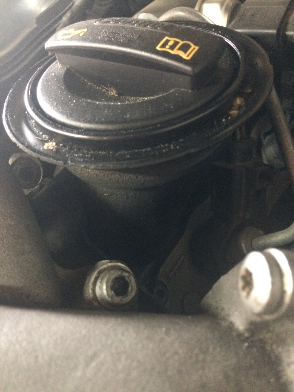 Сопливая маслозаливная горловина — Audi Q7 (1G), 3 л, 2007 года ...