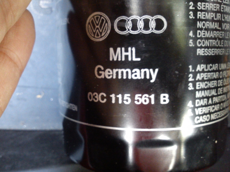 03C115561B Фильтр масляный VAG | Запчасти на DRIVE2