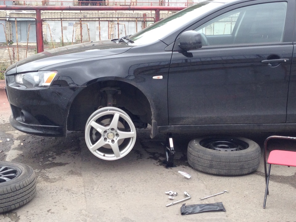 Диски на зиму Weds — Mitsubishi Lancer X, 1,5 л, 2008 года | стайлинг ...