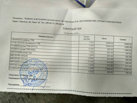 13028AA072 РЕМЕНЬ ГРМ ЧЗ 281 SUBARU | Запчасти на DRIVE2