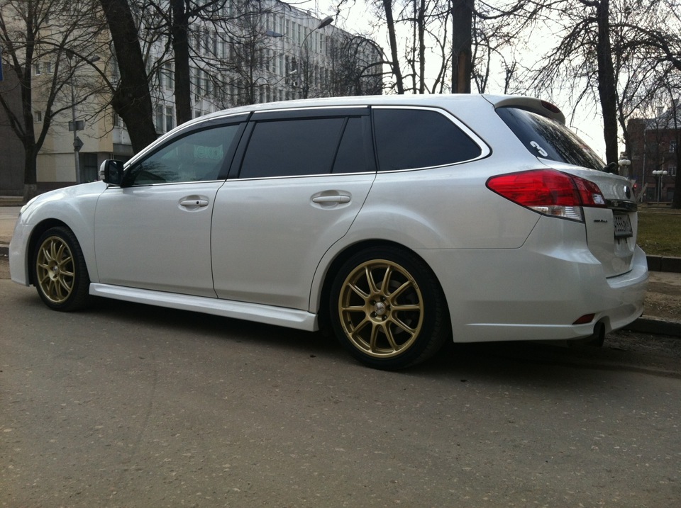 примерка OZ prodrive WRC P1 18 — Subaru Legacy (BM/BR), 2,5 л, 2009 ...