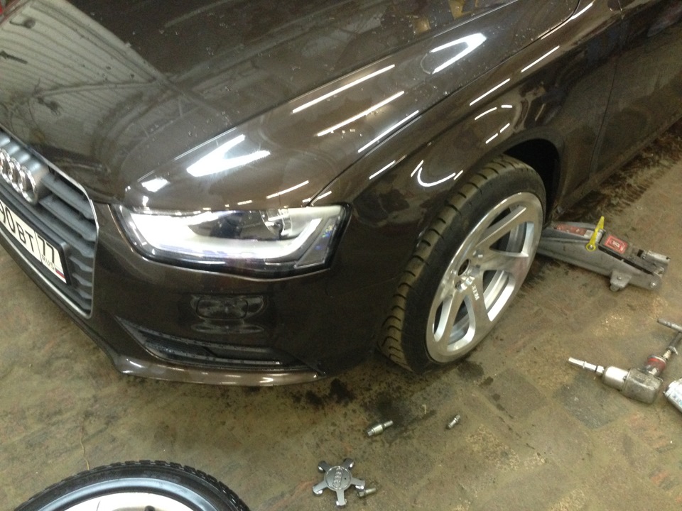 Примерка 3sdm 0.06 r19 — Audi A4 (B8), 1,8 л, 2013 года | колёсные ...