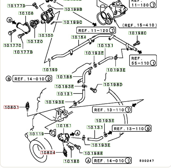 #26 Датчики 4м40 — Mitsubishi Delica (L400), 2,8 л, 1996 года ...