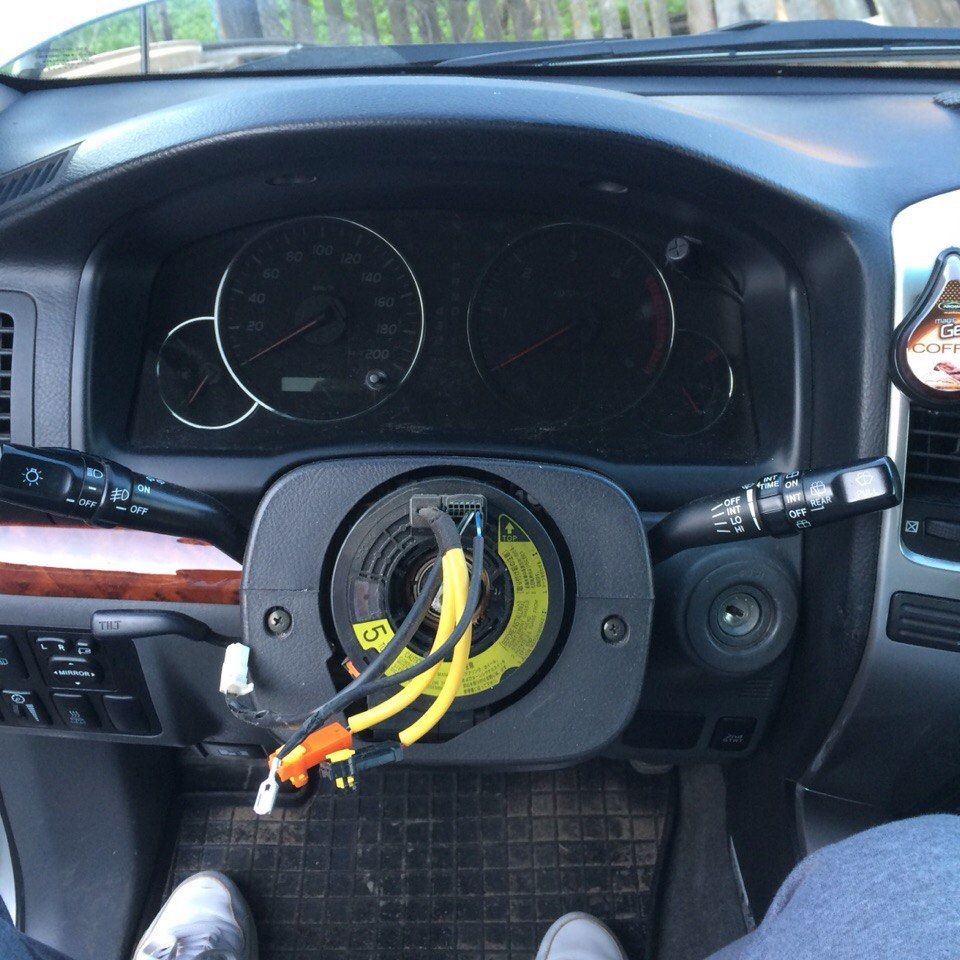 #32 — Руль и подстаканник — Toyota Land Cruiser Prado 120-series, 3 л ...