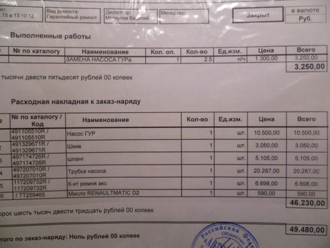 491105510R Насос гур (вал 15мм) RENAULT | Запчасти на DRIVE2