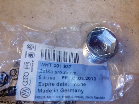 WHT001937 Пробка кпп болт сливной VAG | Запчасти на DRIVE2