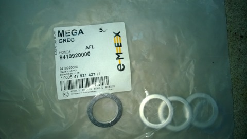 9410920000 Прокладка сливной пробки Honda | Запчасти на DRIVE2