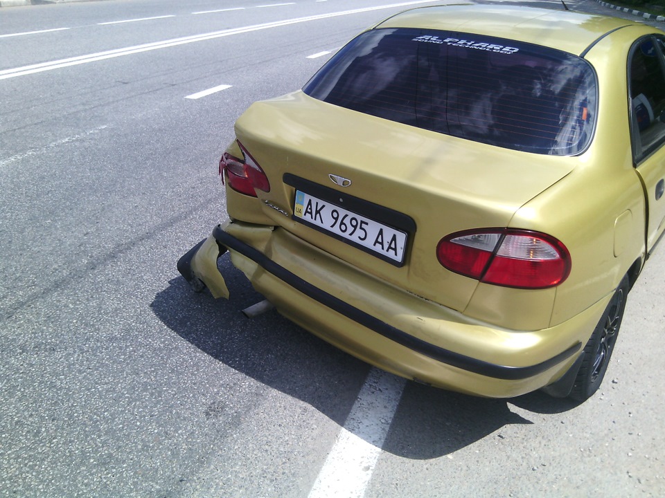 Дтп, въехали в зад — Daewoo Lanos, 1,5 л, 2007 года | ДТП | DRIVE2