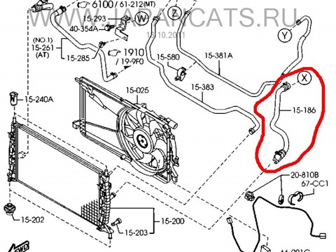 LF5015186F Патрубок системы охлаждения 15 Mazda | Запчасти на DRIVE2