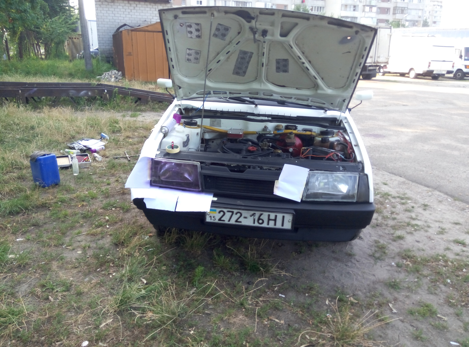 Фары purple ))) — Lada 2108, 1,6 л, 1991 года | стайлинг | DRIVE2