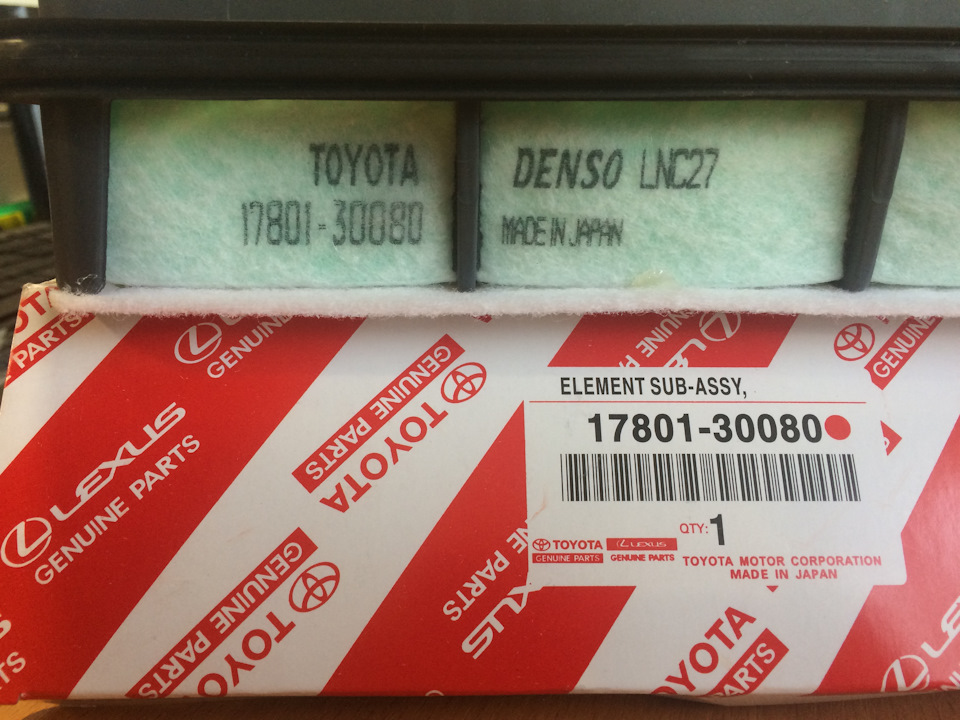 Воздушный фильтр — Toyota Land Cruiser Prado 150-series, 3 л., 2011 ...