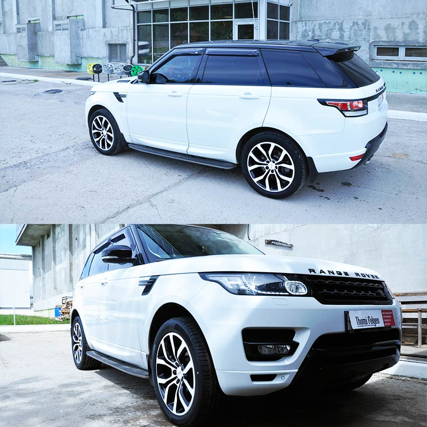 Диски Land Rover R21 и колпачки — чёрно-белая классика — Thomi Felgen ...