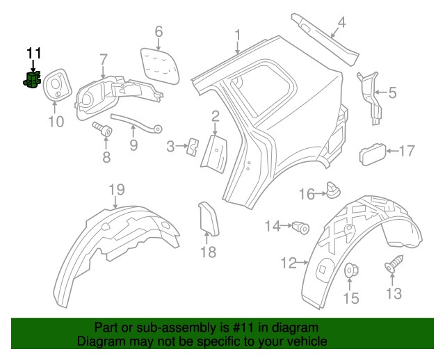 7P0810773A Активатор крышки топливного бака VAG | Запчасти на DRIVE2