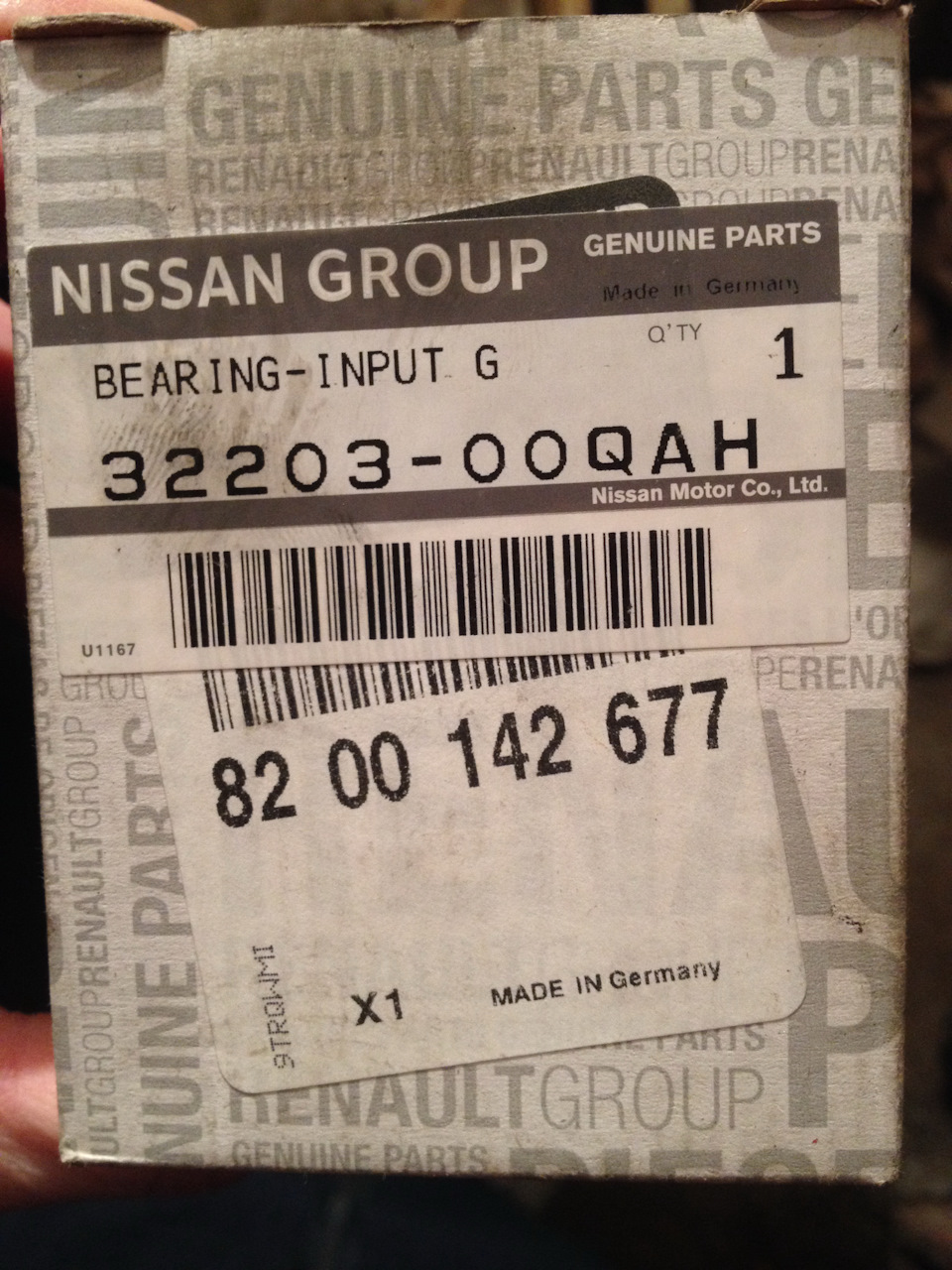 8200142677 Подшипник перв.вала пер.в сб. RENAULT | Запчасти на DRIVE2