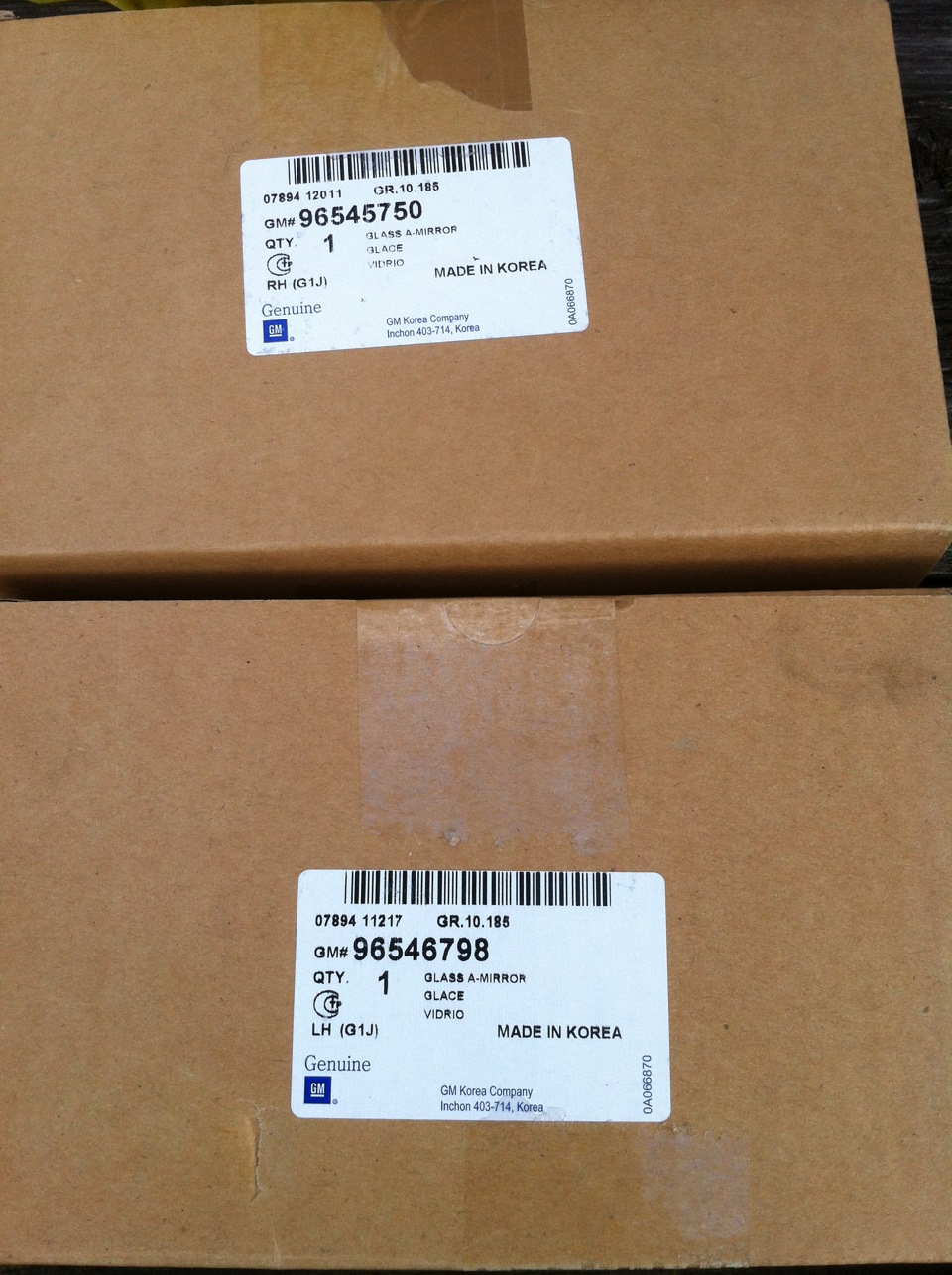 96546798 Стекло зеркала левое GM | Запчасти на DRIVE2