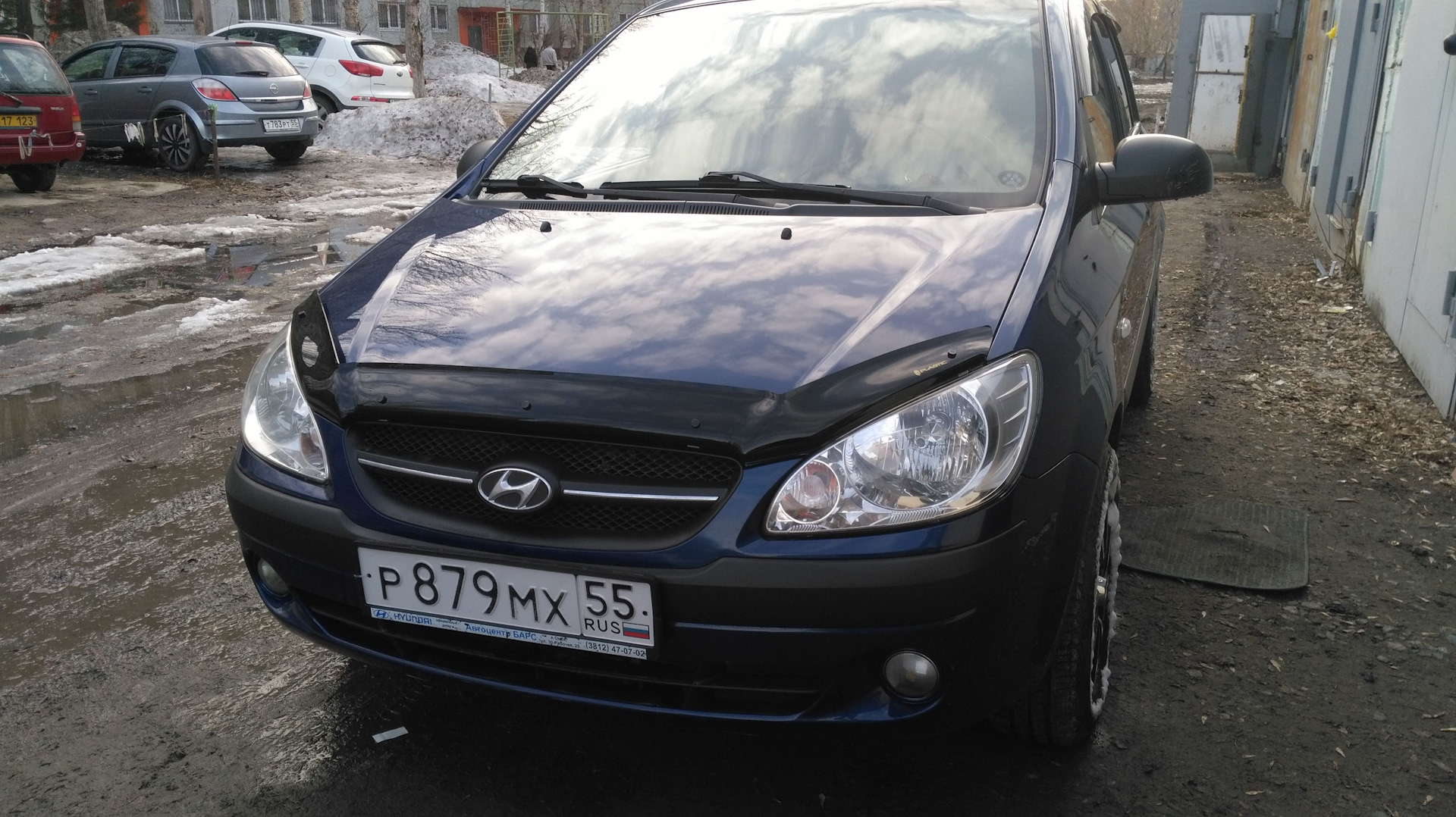 Мухобоечка — Hyundai Getz, 1,4 л, 2010 года | стайлинг | DRIVE2