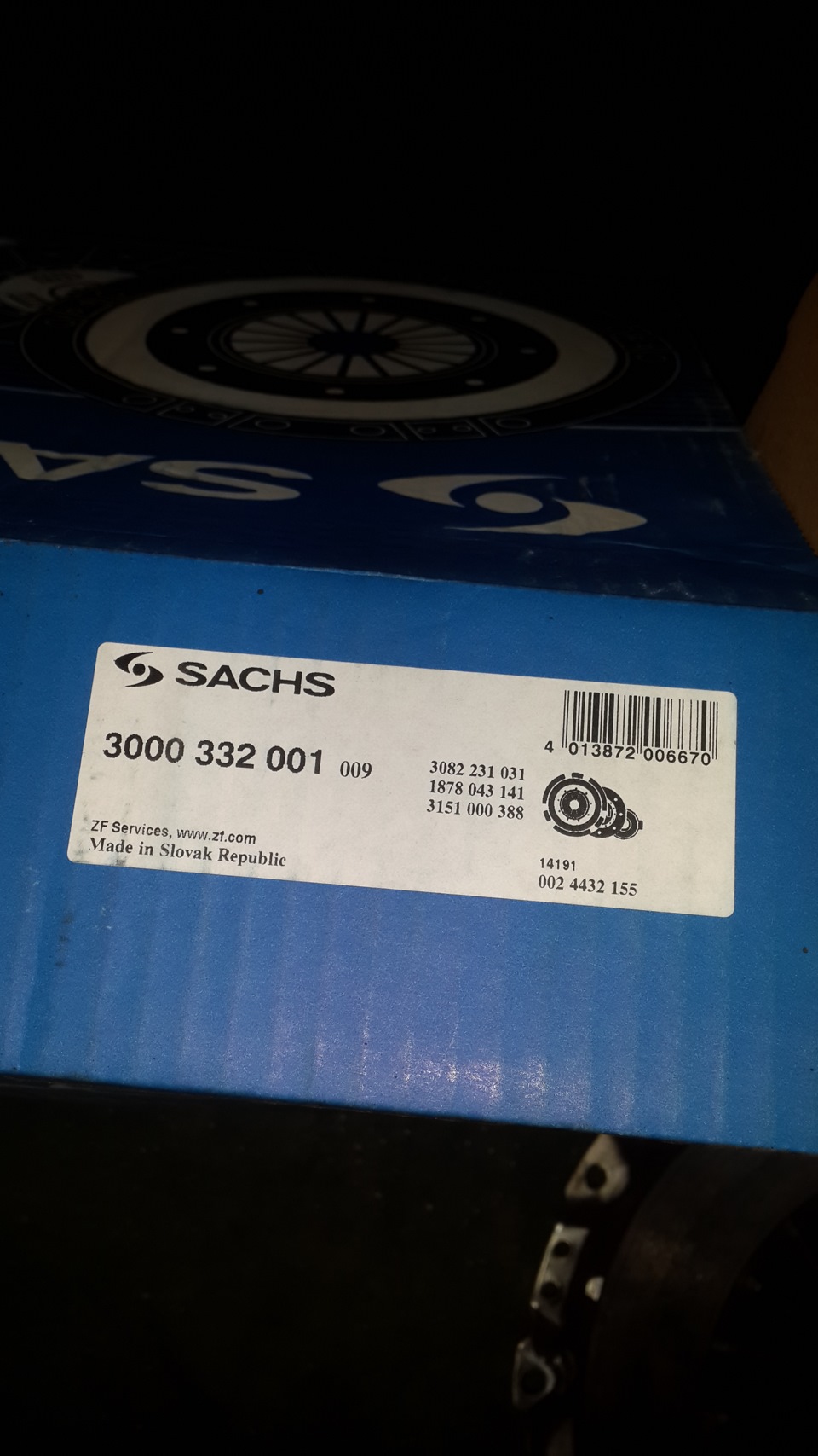 3151000388 Выжимной подшипник SACHS | Запчасти на DRIVE2