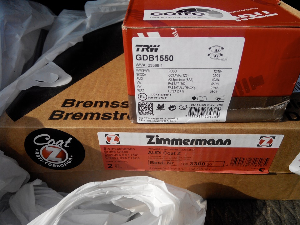 11. Замена тормозных дисков и колодок. — Volkswagen Passat B6, 2 л ...