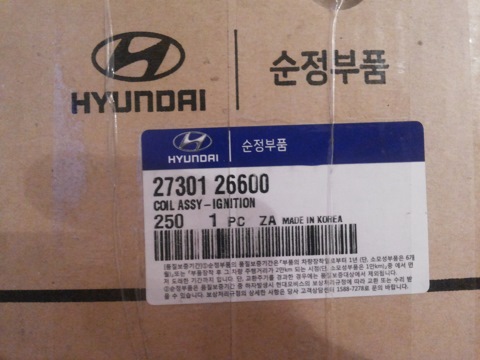 2730126600 Катушка зажигания KIA HYUNDAI | Запчасти на DRIVE2