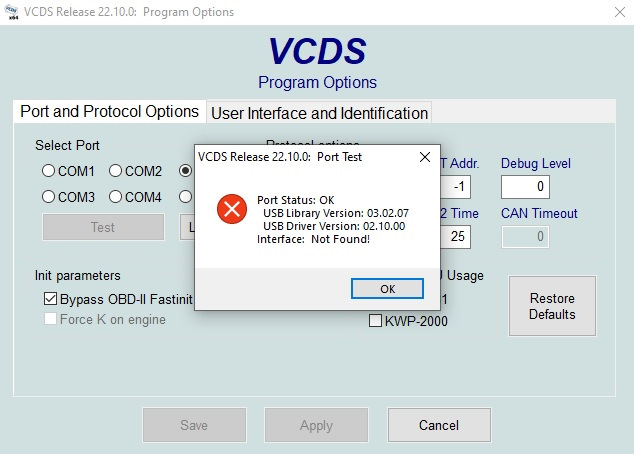 Unforgivable error VCDS HEX+CAN — Skoda Yeti, 2 л, 2018 года ...