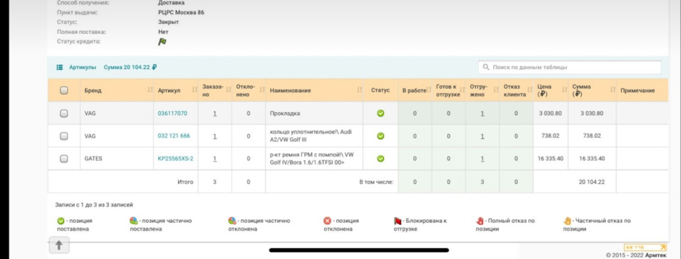 032121666 Прокладка фланца системы охлаждения VAG | Запчасти на DRIVE2