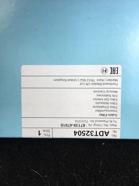 8713947010 Фильтр салона TOYOTA LEXUS | Запчасти на DRIVE2